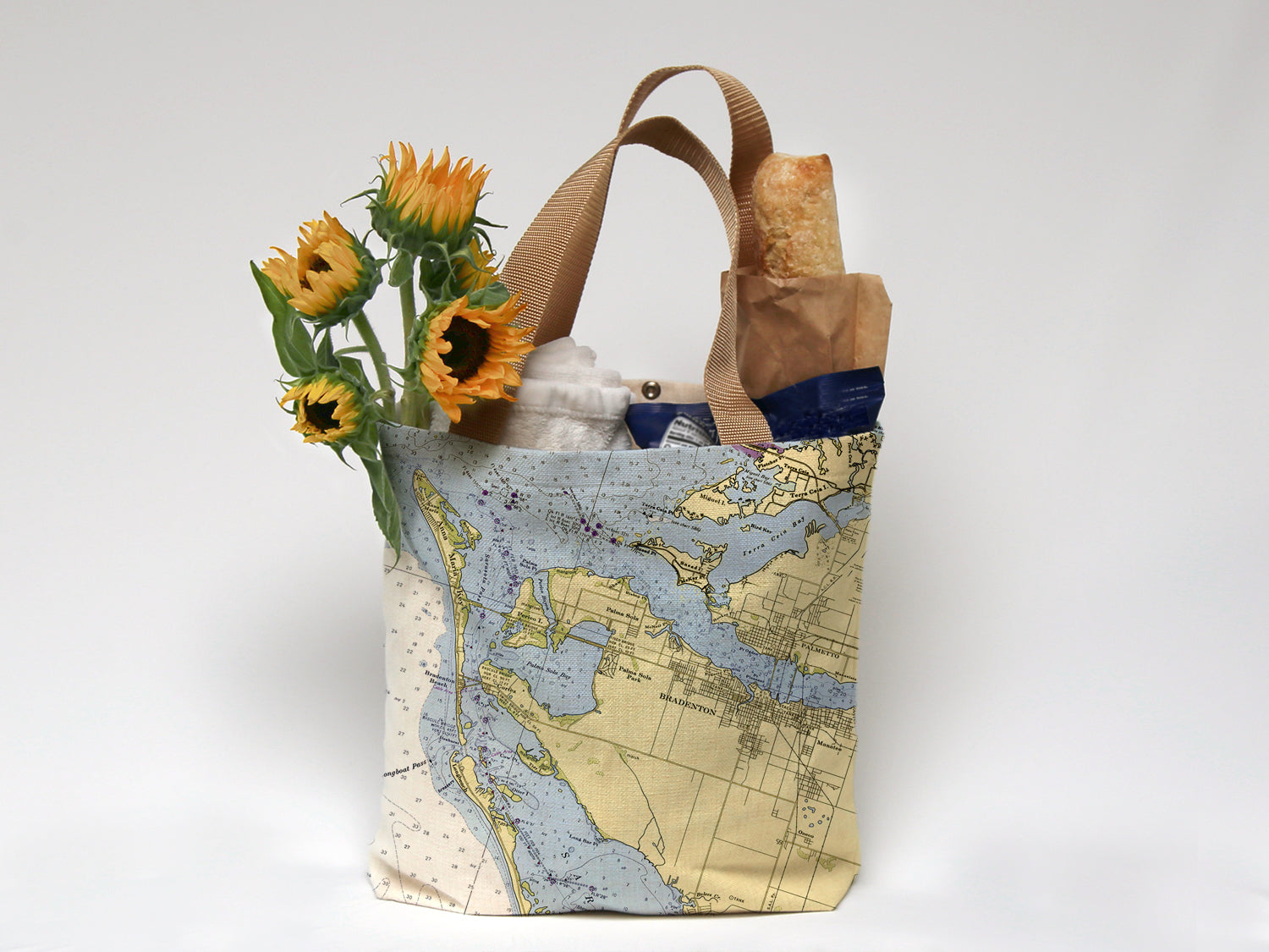 Anna Maria Island / Bradenton Compilation Chart Tote – Maritime Tribes USA