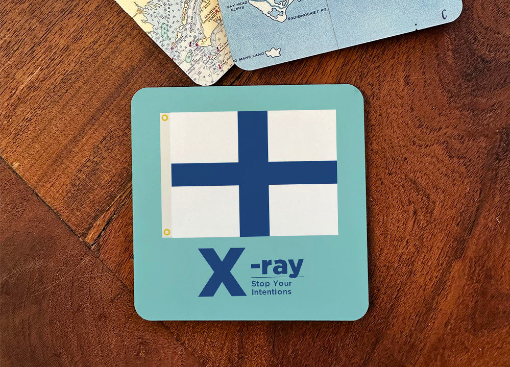 Personalized signal flag coasters