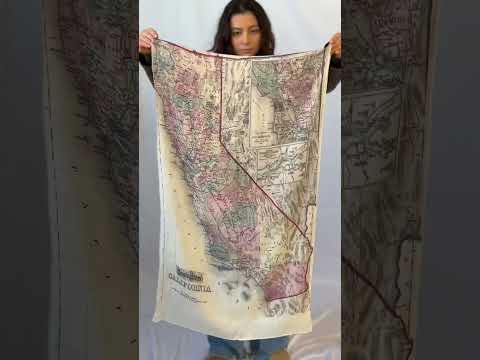 State of California Vintage Map Scarf